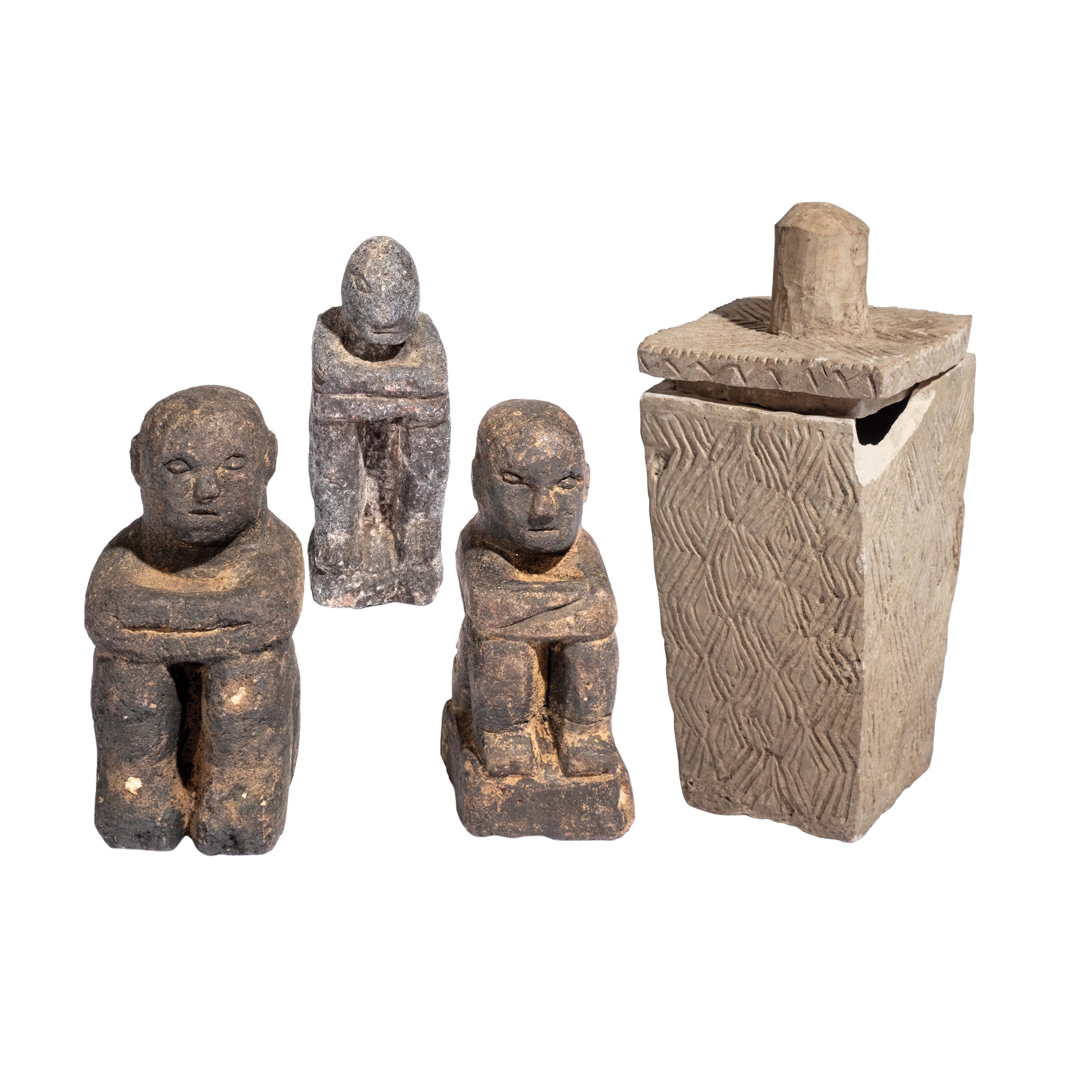 Three Anthropomorphic Figures and a Limestone Burial Jar – león ...